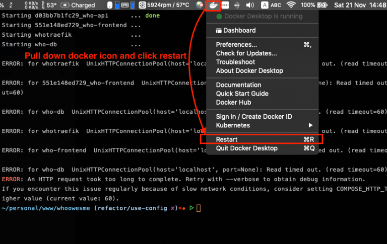 [solved] Docker Compose Up Failed With Unixconectionpool Error